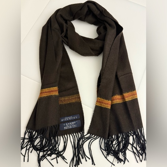 Givenchy | Accessories | Givenchy Cashme Scarf In Brown With Orange ...